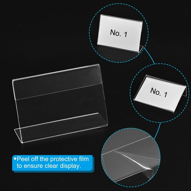 Price Signs 18-Pack Small Acrylic Sign Holders - 3.5x2.3 Inch Slant ...