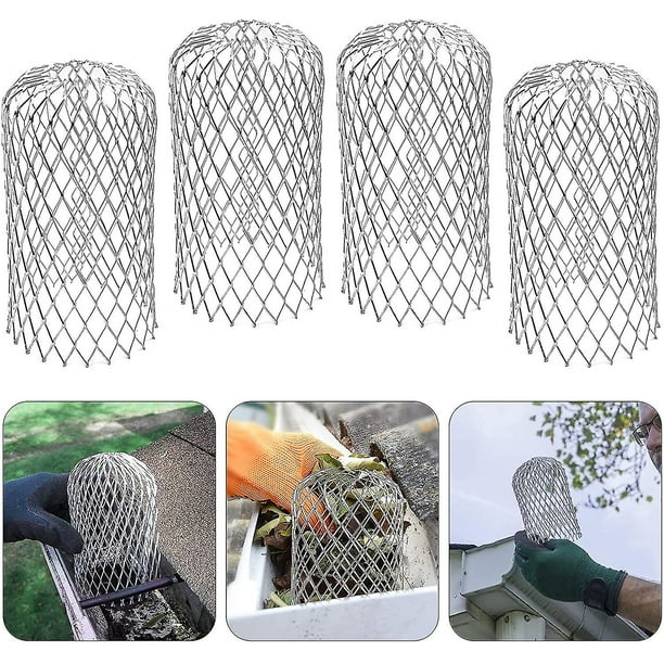4 Pack Aluminum Gutter Guards Expandable Filter Strainer Metal Gutter ...