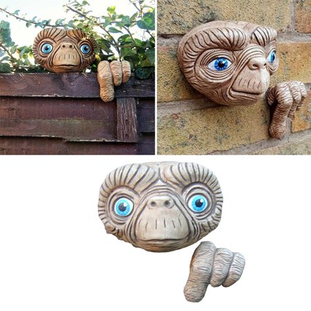 TB&W Resin Craft Alien Peeker Statue Yard Art Ornament Garden Fences ...