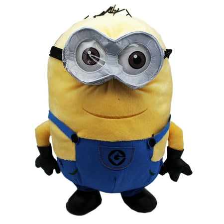 Despicable Me Bob the Minion Plush Toy With Secret Zipper Pocket (13in ...