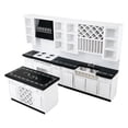 Dollhouse Miniature Kitchen Cabinets Set Dollhouse Kits Wood Furniture ...