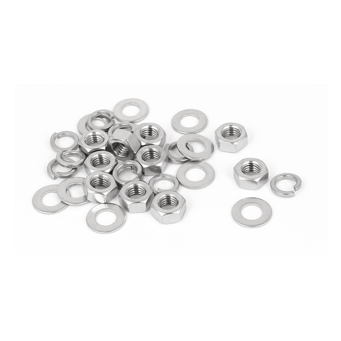 M8 Thread Diameter 304 Stainless Steel Hex Nut Flat Washer Split Lock ...