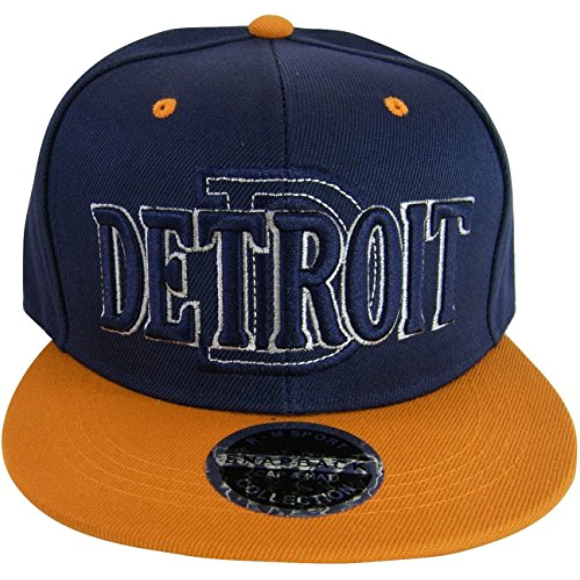 Detroit D Wave Style Men's Adjustable Snapback Baseball Caps (Navy ...