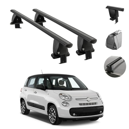 Fits Fiat 500L 2014-2022 Smooth Top Roof Rack Cross Bar Carrier Rail ...