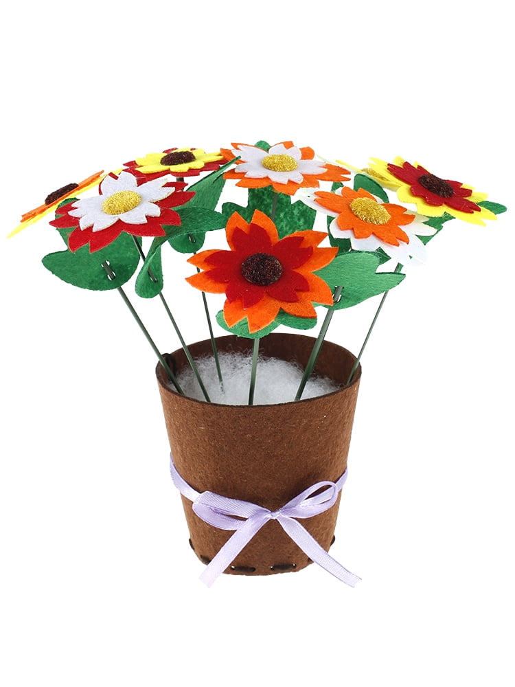 Eummy Flower Pot Crafts Toy for Decoration Non-woven DIY Flower Pot ...