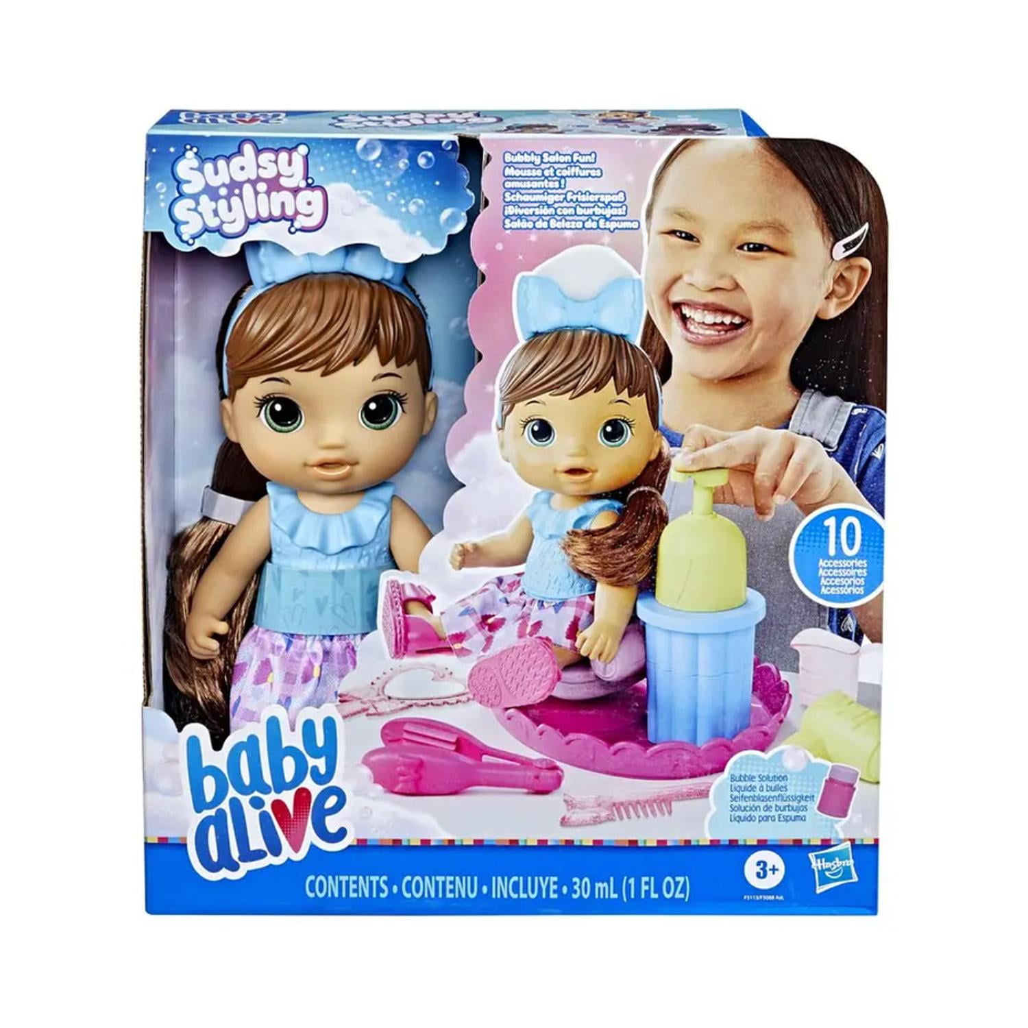 Baby Alive Sudsy Styling: Bebe Diversion Con Burbujas Hasbro F5113 ...
