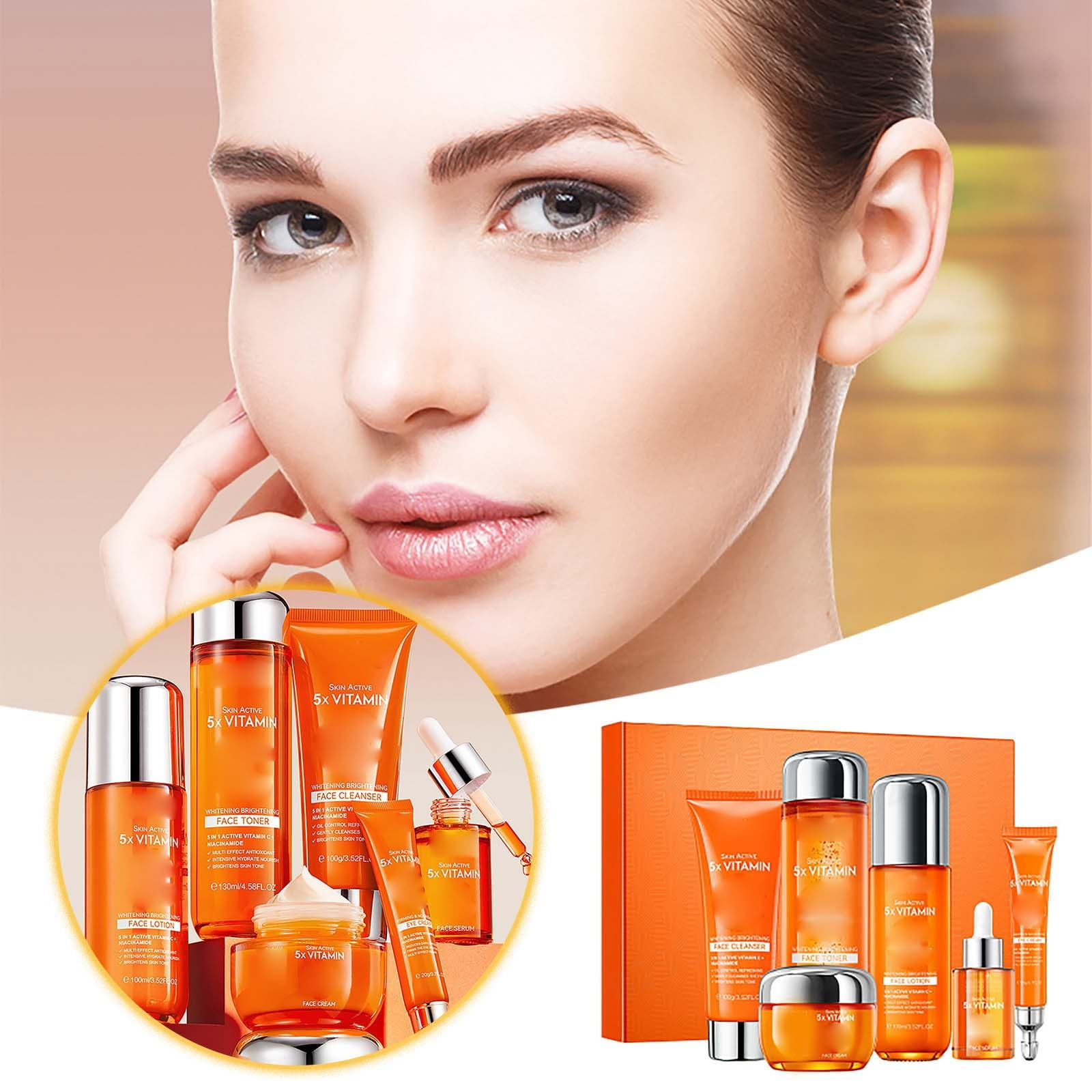 SDHJKSIN Vitamin C Skin Care Set And Skin Care 6 Piece Set Is Easy To ...