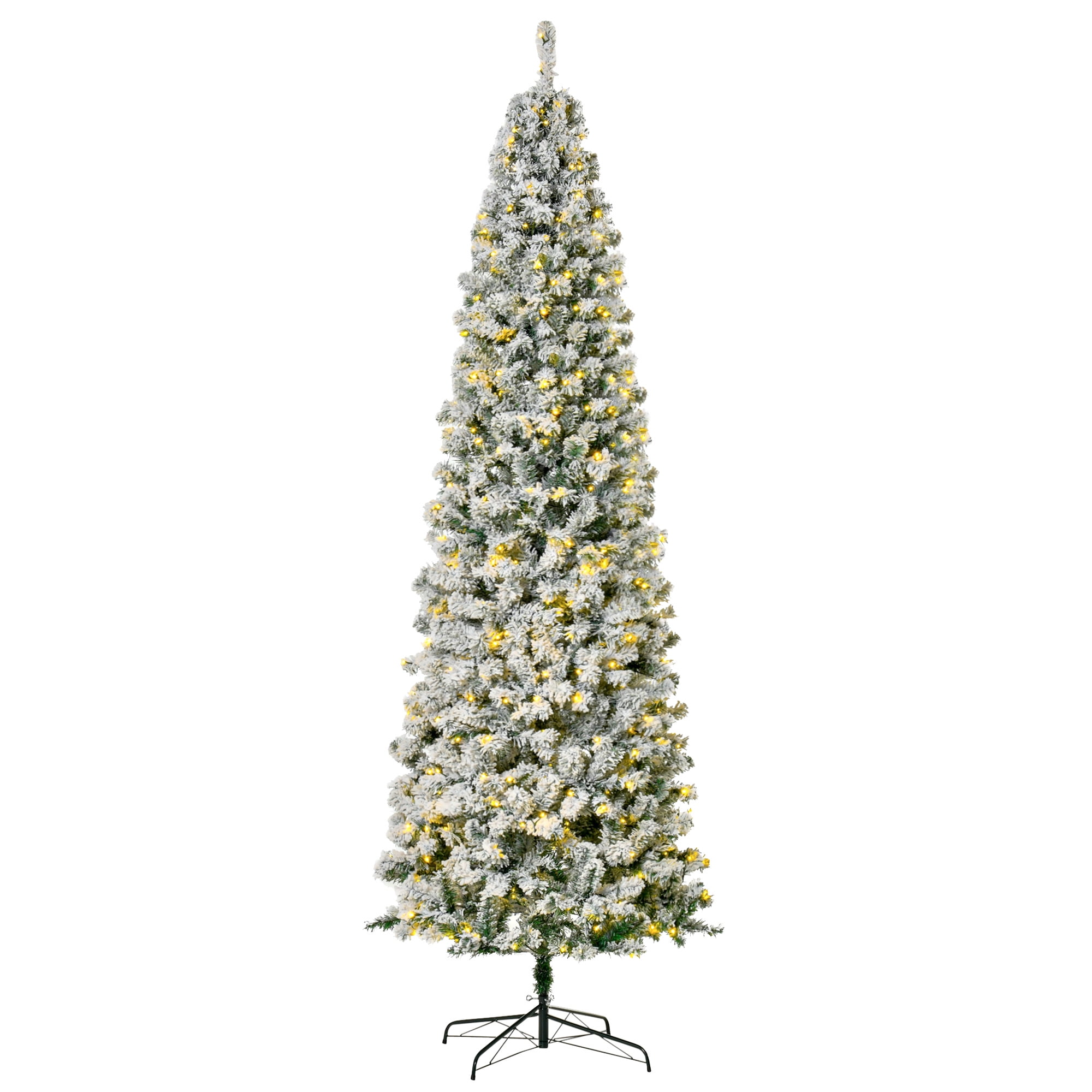 Click here for Homcom 9ft Prelit Snow Flocked Christmas Tree W/ L... prices