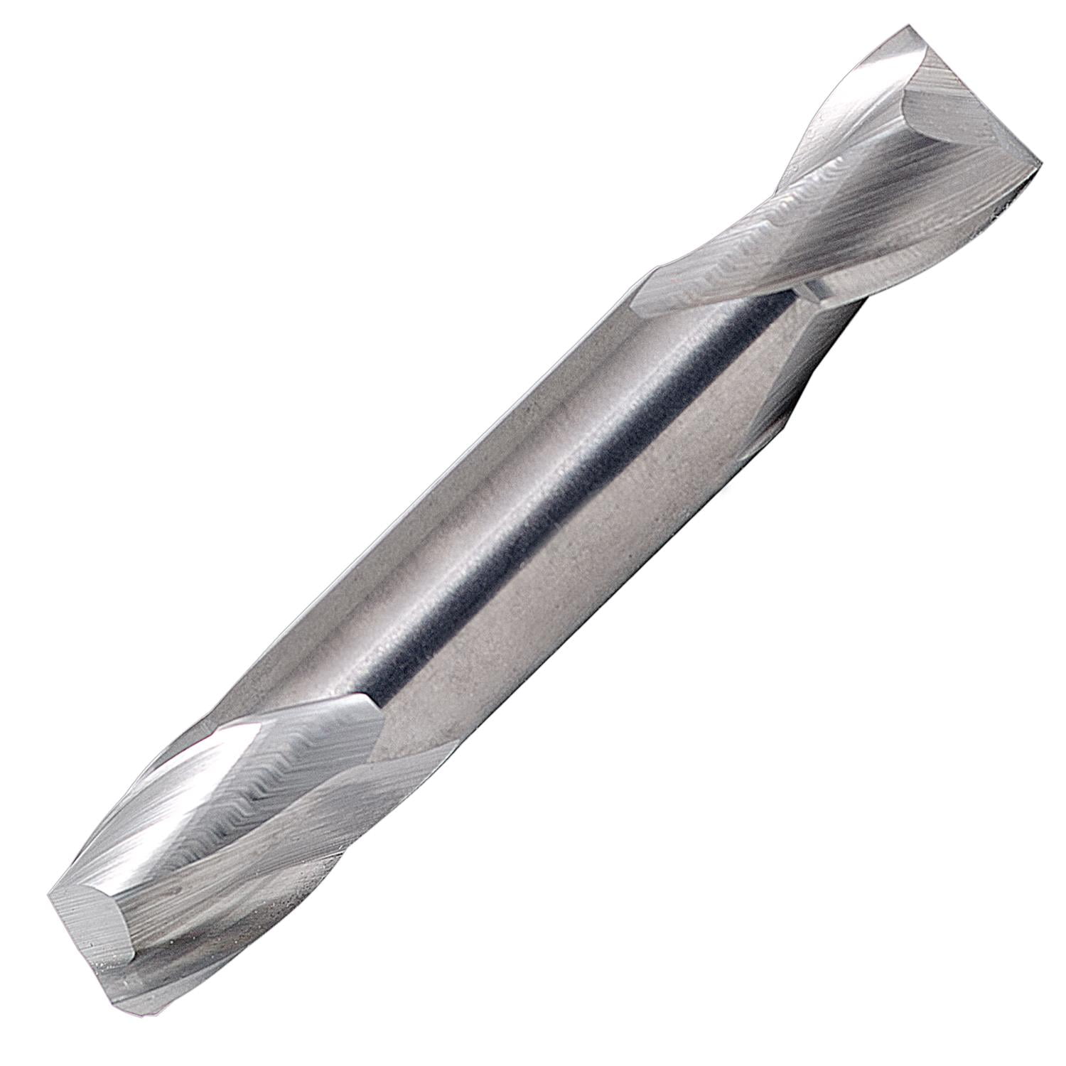 1/4" Diameter 2 Flute Double End Stub 30° Carbide End Mill , 1/2"Length ...