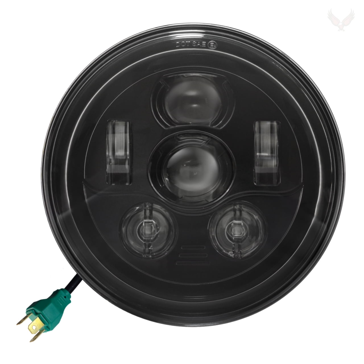 Eagle Lights Value-Line Generation III Black 7" Round LED Headlight for ...