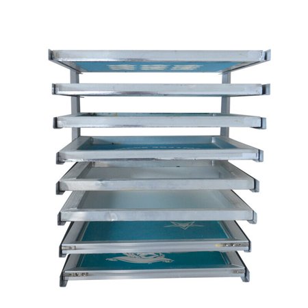 INTBUYING 8 Layers Aluminum Screen Frame Storage Rack Screen Printing ...