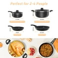 6Pcs Pots and Pans Set Nonstick,Healthy Kitchen Cookware Set, Kitchen ...
