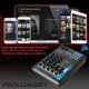 Pyle 4 Channel Bluetooth Sound Board Mixer System for DJ Studio Audio ...