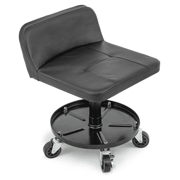 Powerbuilt Heavy Duty Garage Roller Chair with Wheels, Workshop Rolling ...