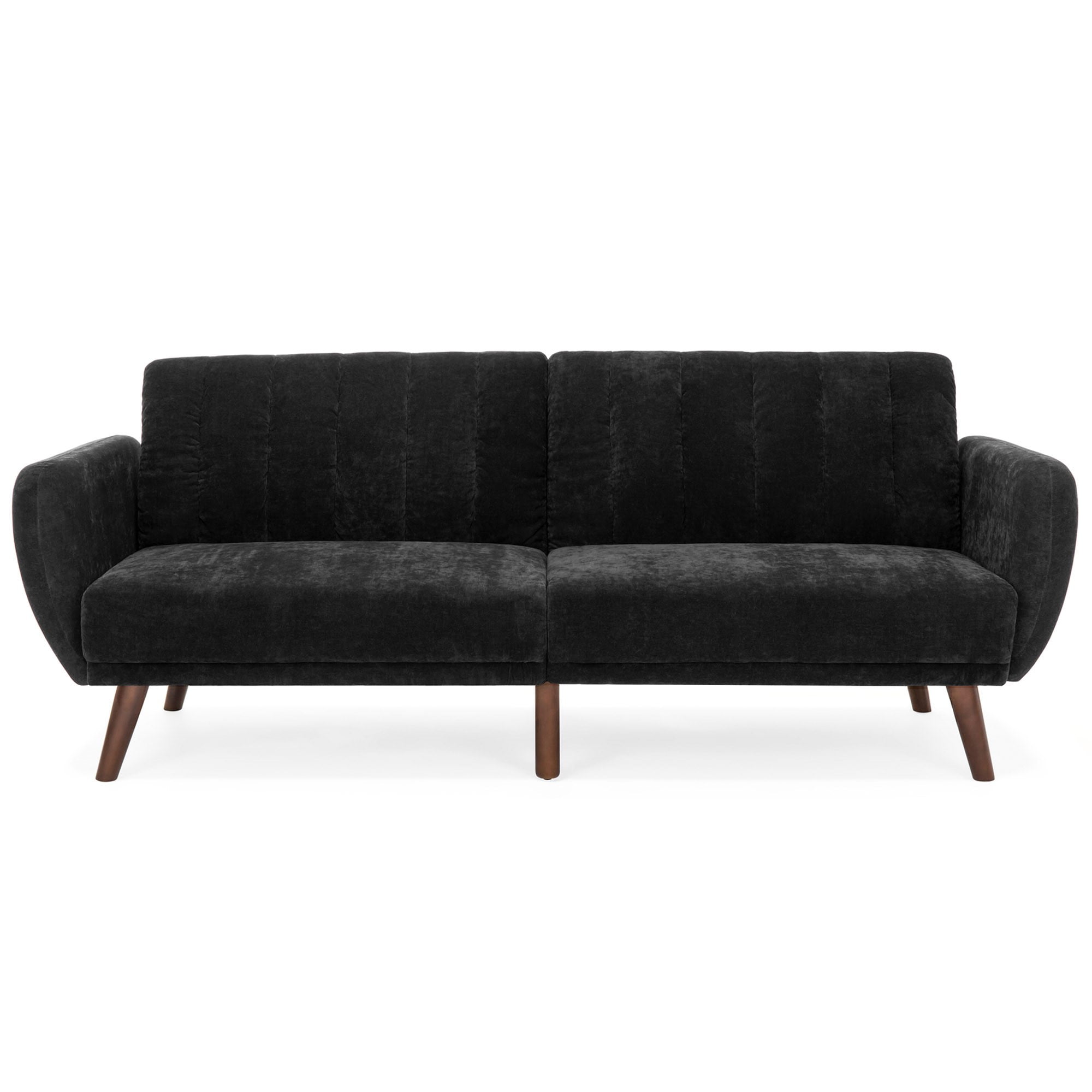 Best Choice Products Velour Fold Down Futon Sofa Bed Furniture w ...