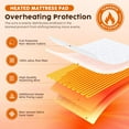 Heated Mattress Pad Queen Electric Mattress Pads Electric Bed Warmer ...
