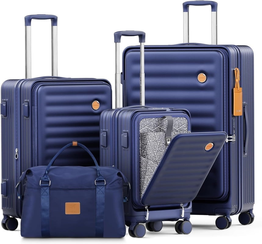 Joyway - 4 Luggage Sets PC Hardside Spinner Luggage -（Expandable ...