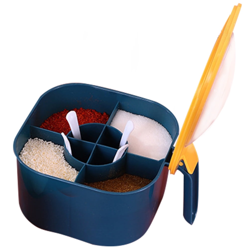 Seasoning Box with Lid | Kitchen Seasoning Box Four Compartment ...