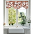 Palm Tree Tie Up Valances Curtain, Tropical Plant Coastal Summer Burnt ...