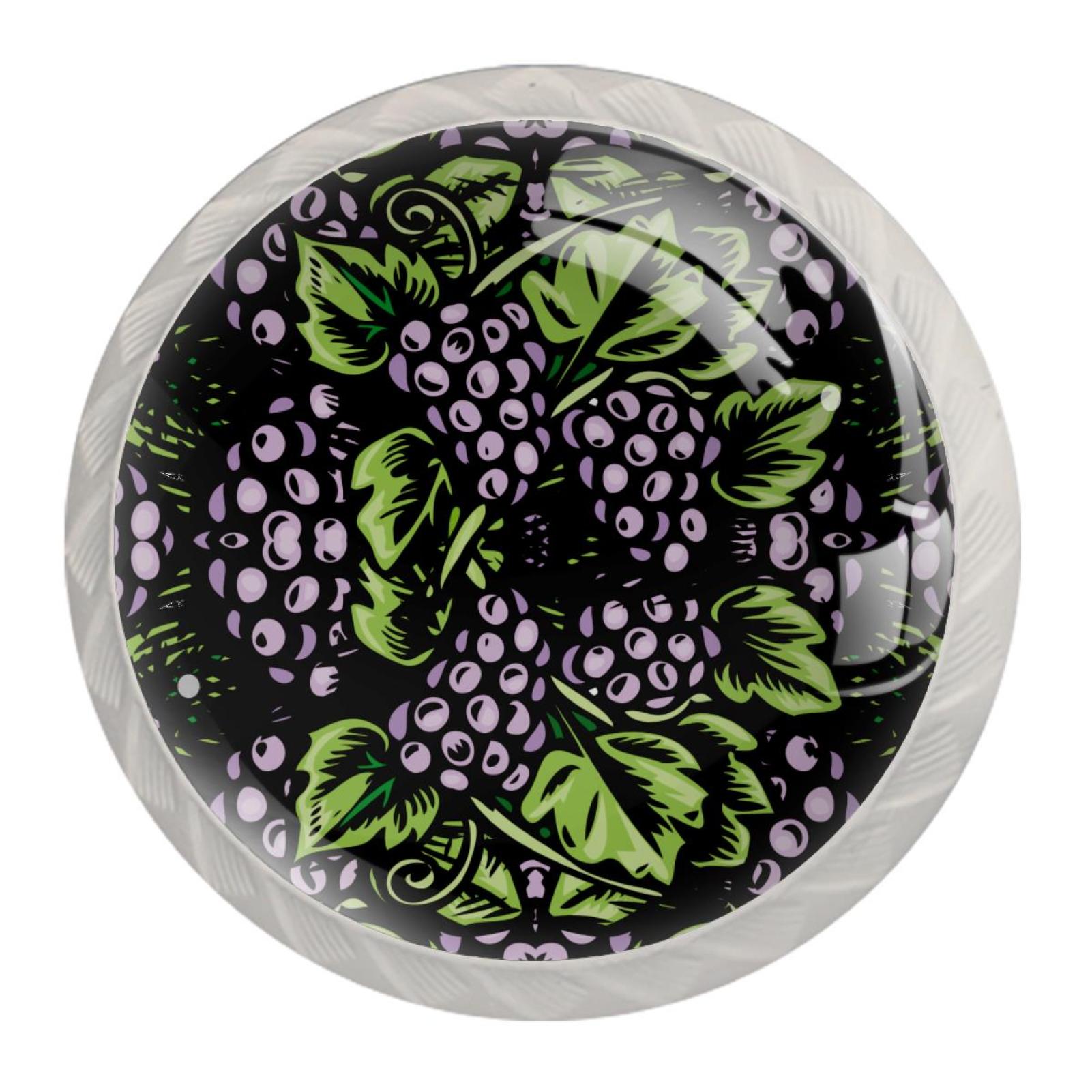 4 Pcs Vintage Grape Knobs for Kitchen Cabinet Cupboard Dresser Bookcase Drawer Pulls Handles ...