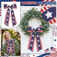Decorr 4th of July Wreath Sash for Front Door, 4" x 55" Patriotic Satin ...