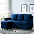 Furniture of America Sula Transitional Sectional Sofa in Royal Blue ...