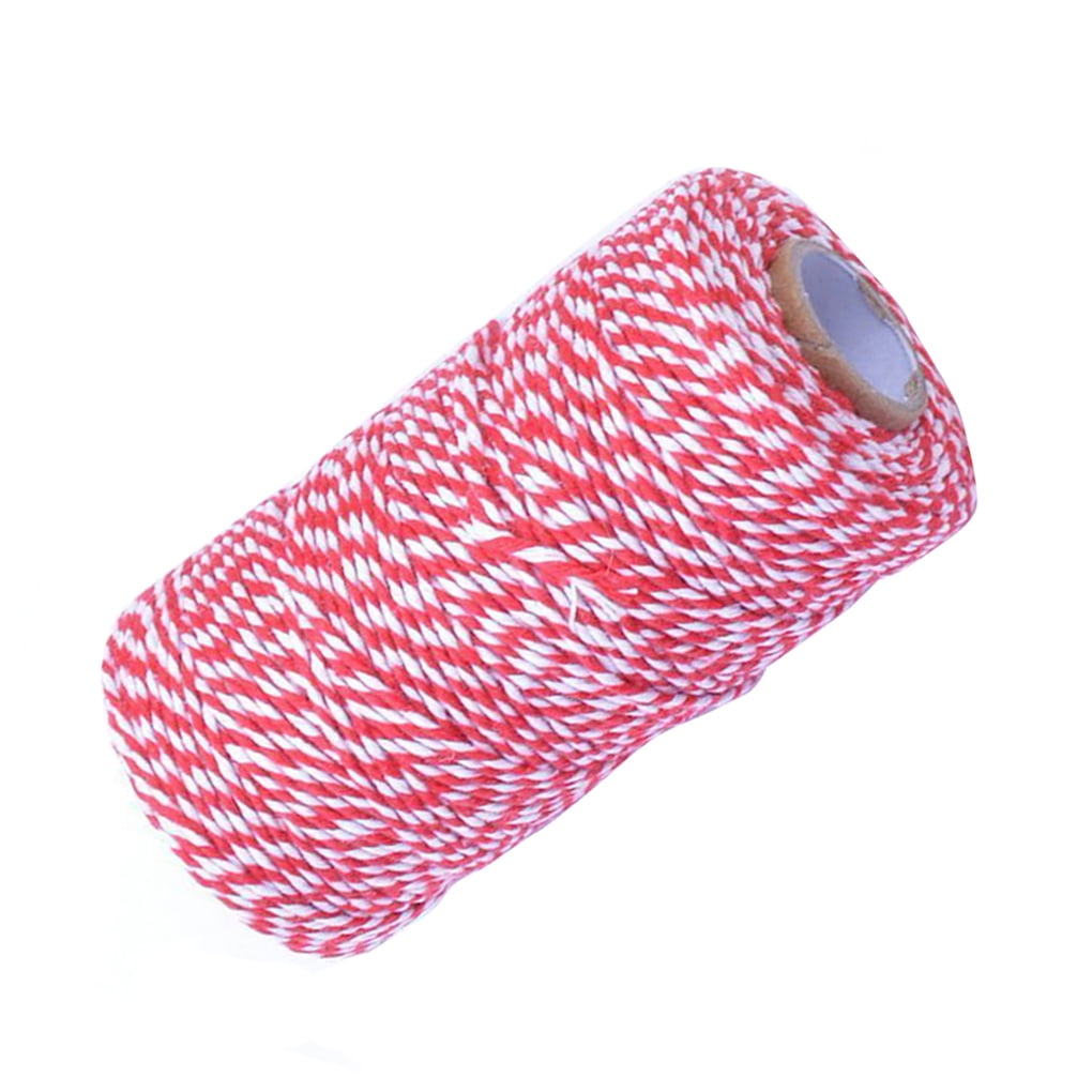 Machinehome Cotton Twine Cord Double Color Holiday Twine Decorative ...