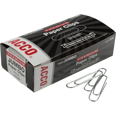 ACCO Metal Standard Paper Clip, #3, Silver, 100/Box, 10 Boxes/Pack ...