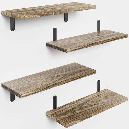 Full Size Rustic Floating Shelves for Wall Decor,Wood Wall Shelves for ...