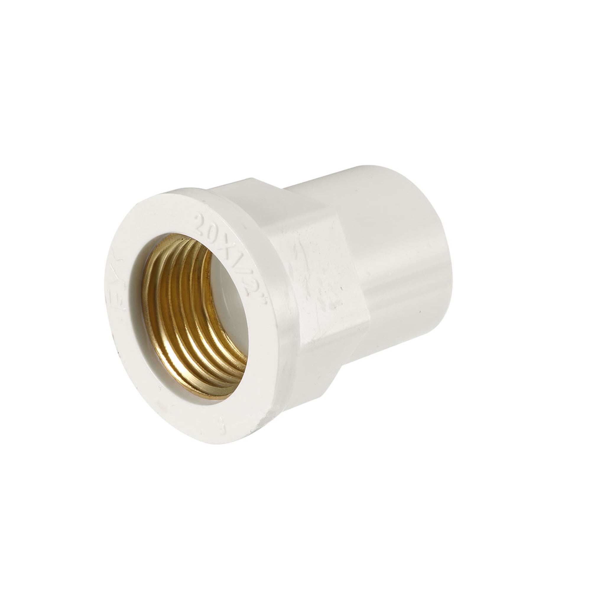 20mm Slip x 1/2 PT Female Brass Thread PVC Pipe Fitting Adapters ...