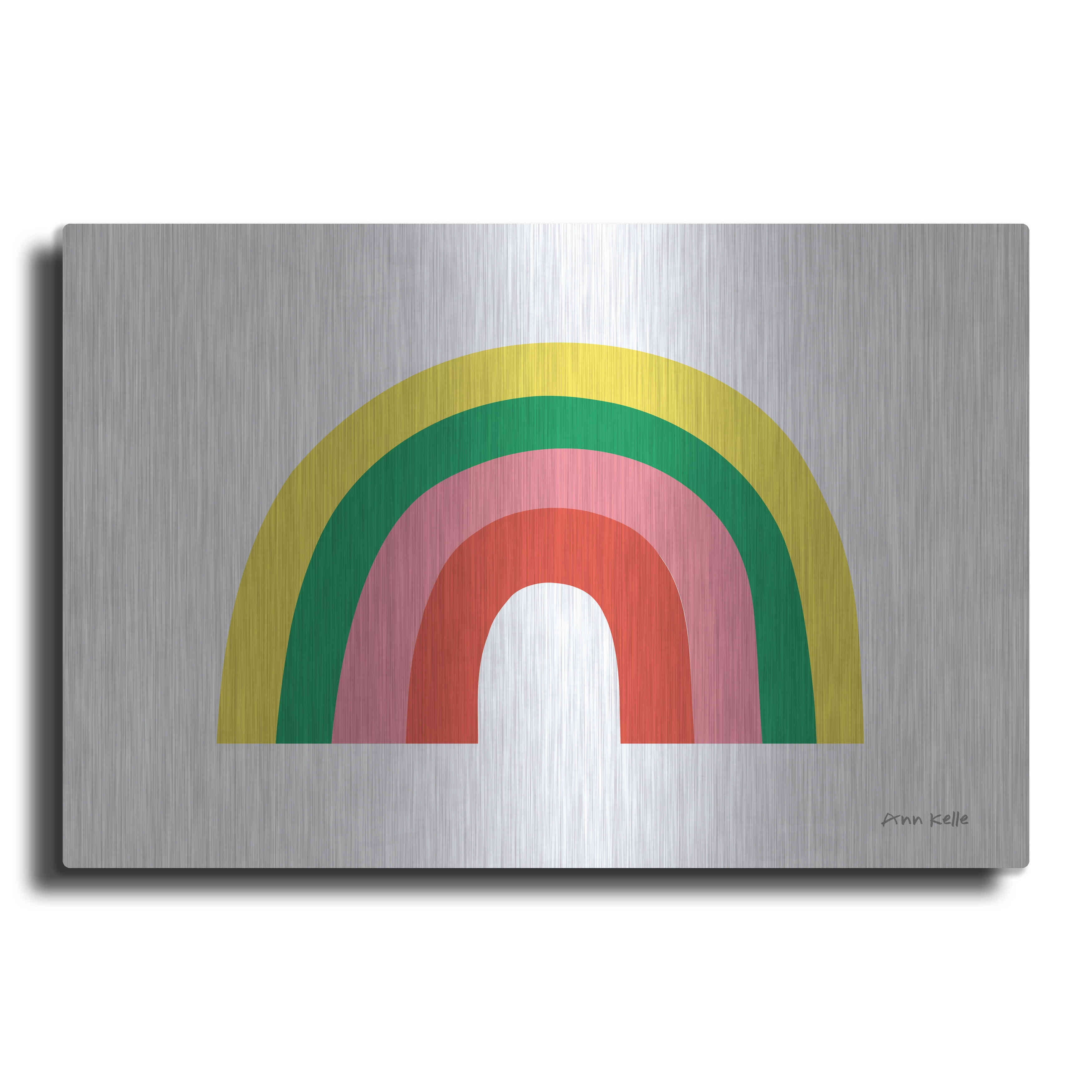 Luxe Metal Art 'Rainbow II' by Ann Kelle Designs, Metal Wall Art, 16 ...
