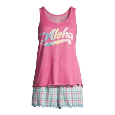 St Ladies 2pc Shorty Pj Set Purrfect Scr - Walmart.com