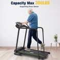 Hapycity Upgraded Folding Treadmill 300 lb 2.5HP with Long Handrails ...