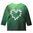 CYRBOKO Girls Graphic Tee, Crewneck St. Patrick's Day 3/4 Sleeve Heart ...
