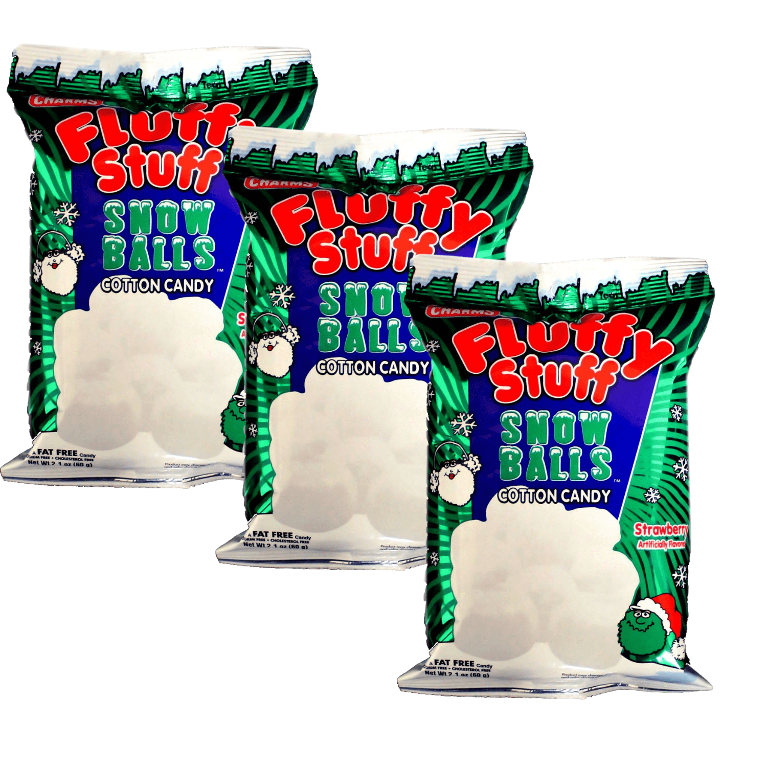 Fluffy Stuffy Snowball Cotton Candy 2.1oz bag- Delicious fresh ...