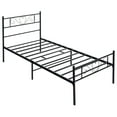 Gymax Twin XL Metal Bed Frame, Heavy-duty Steel Slat, No Box Spring ...