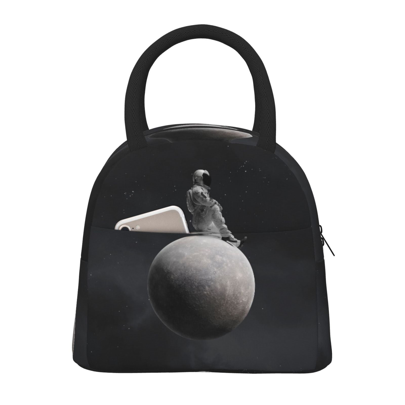 Easygdp Astronaut Sitting On Mercury Planet Bolsa de Almuerzo Insulada Grande, Forro de Aluminio ...
