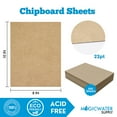 100 Chipboard Sheets 8 x 10 inch - 22pt (point) Light Weight Brown ...