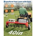 40-Inch Red Tow Behind Aerator with Universal Hitch, Heavy Duty Plug ...
