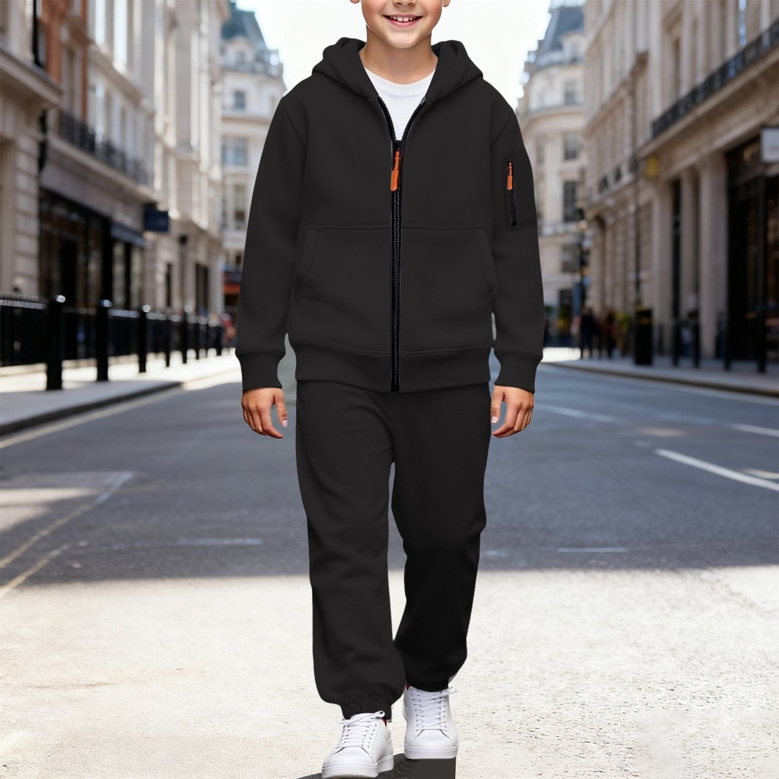 Click here for Uacy 2 Piece Boys Zip Up Athletic Sweatsuit Hoodie... prices