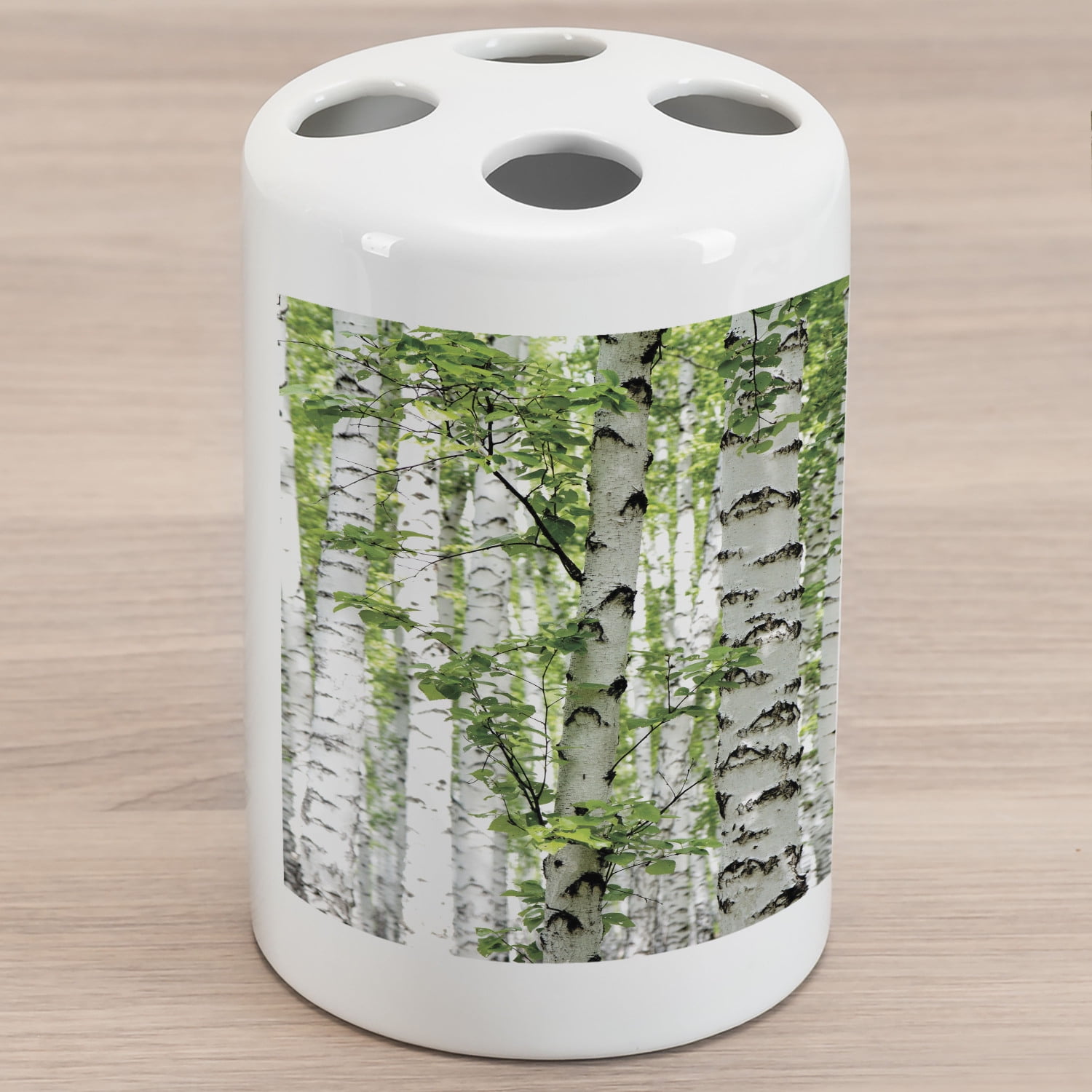 Woodland Ceramic Toothbrush Holder, Birch Trees in the Forest ...