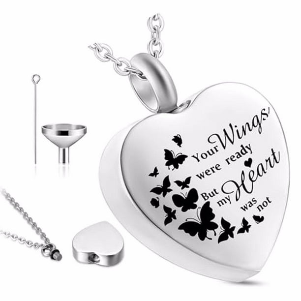 kurtrusly Heart Cremation Jewellery Urn Necklace For Ashes Hold ...