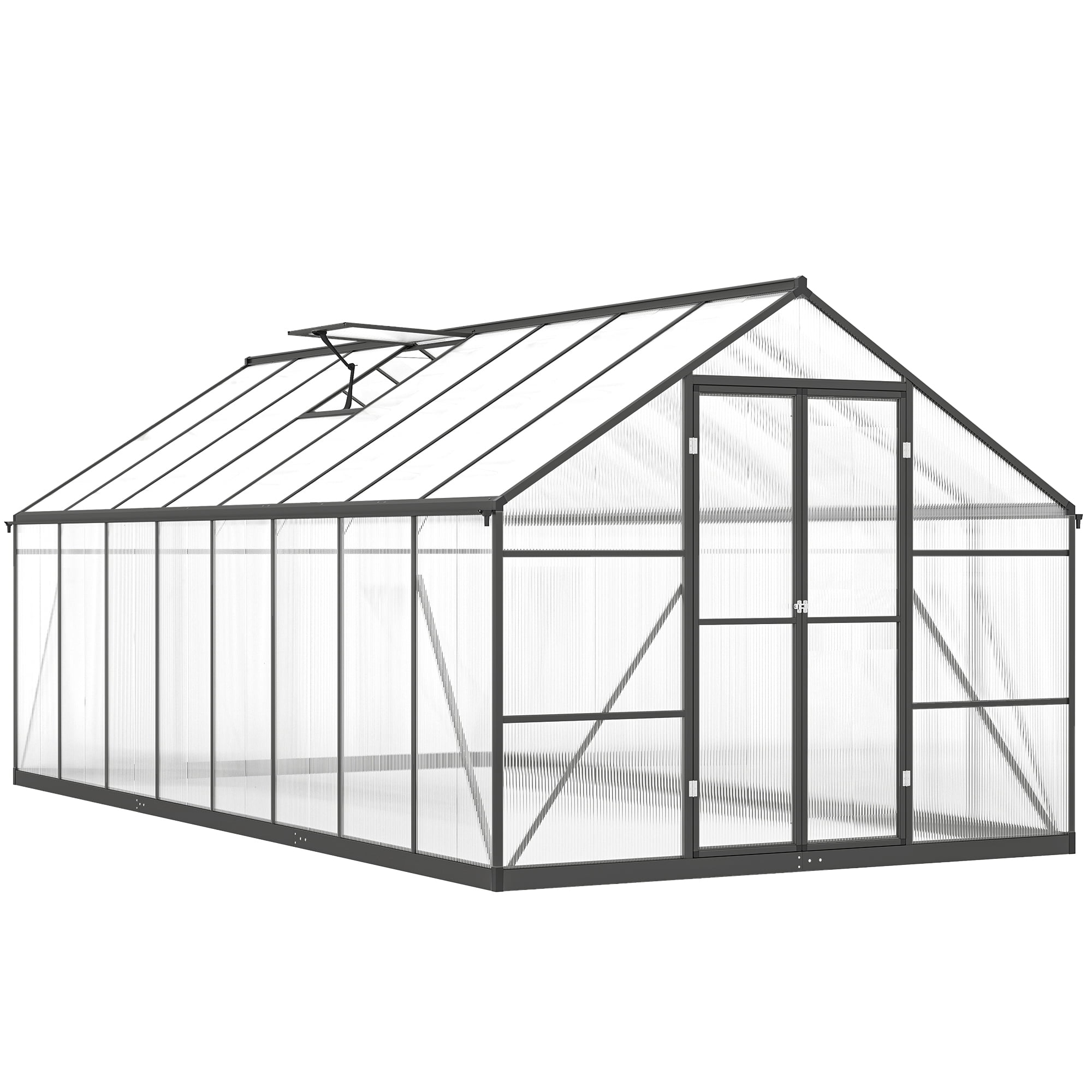 Click here for Outsunny Polycarbonate Greenhouse  Aluminum Walk-I... prices