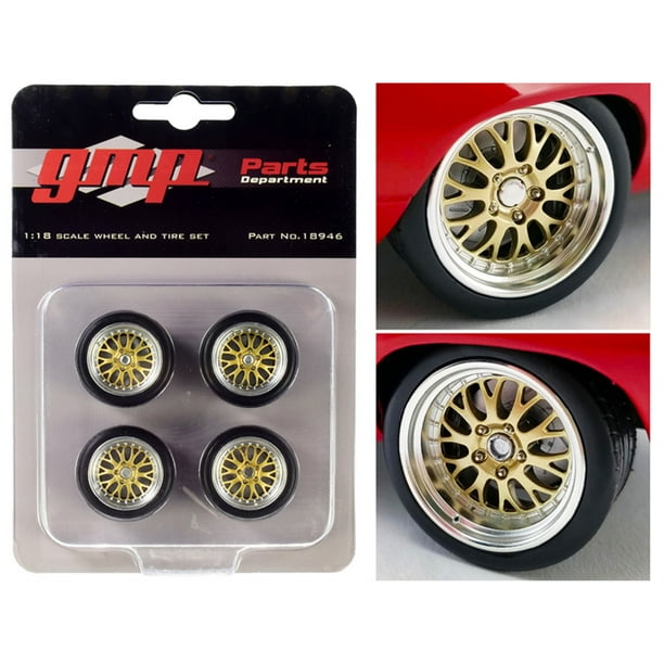 Juego de 4 Ruedas y Neumáticos GMP Big Red Pro Touring 1969 Chevrolet Camaro Escala 1/18 ...