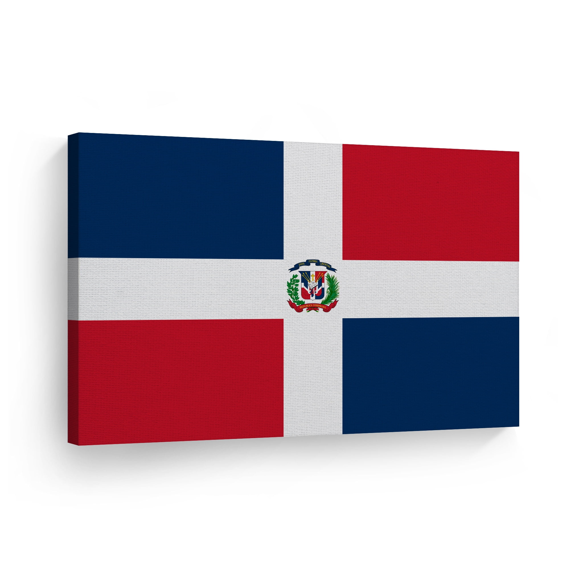 Smile Art Design Dominican Republic Flag Canvas Wall Art Print Country ...