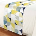 Bed Runner Modern Yellow Geometric Bedding Scarves Soft Decorative Bed ...