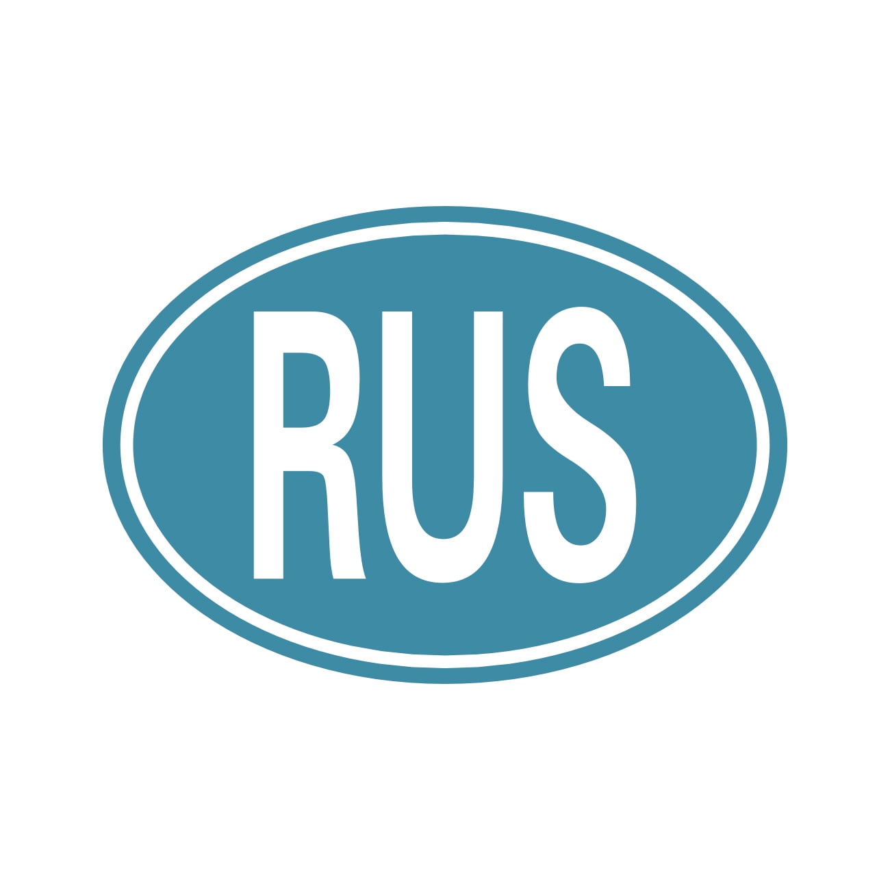 Russia Oval Sticker Decal Die Cut - Self Adhesive Vinyl - Weatherproof ...