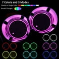 Led Cup Holder Lights, 2 Pieces Waterproof Coasters 7 Colors ...