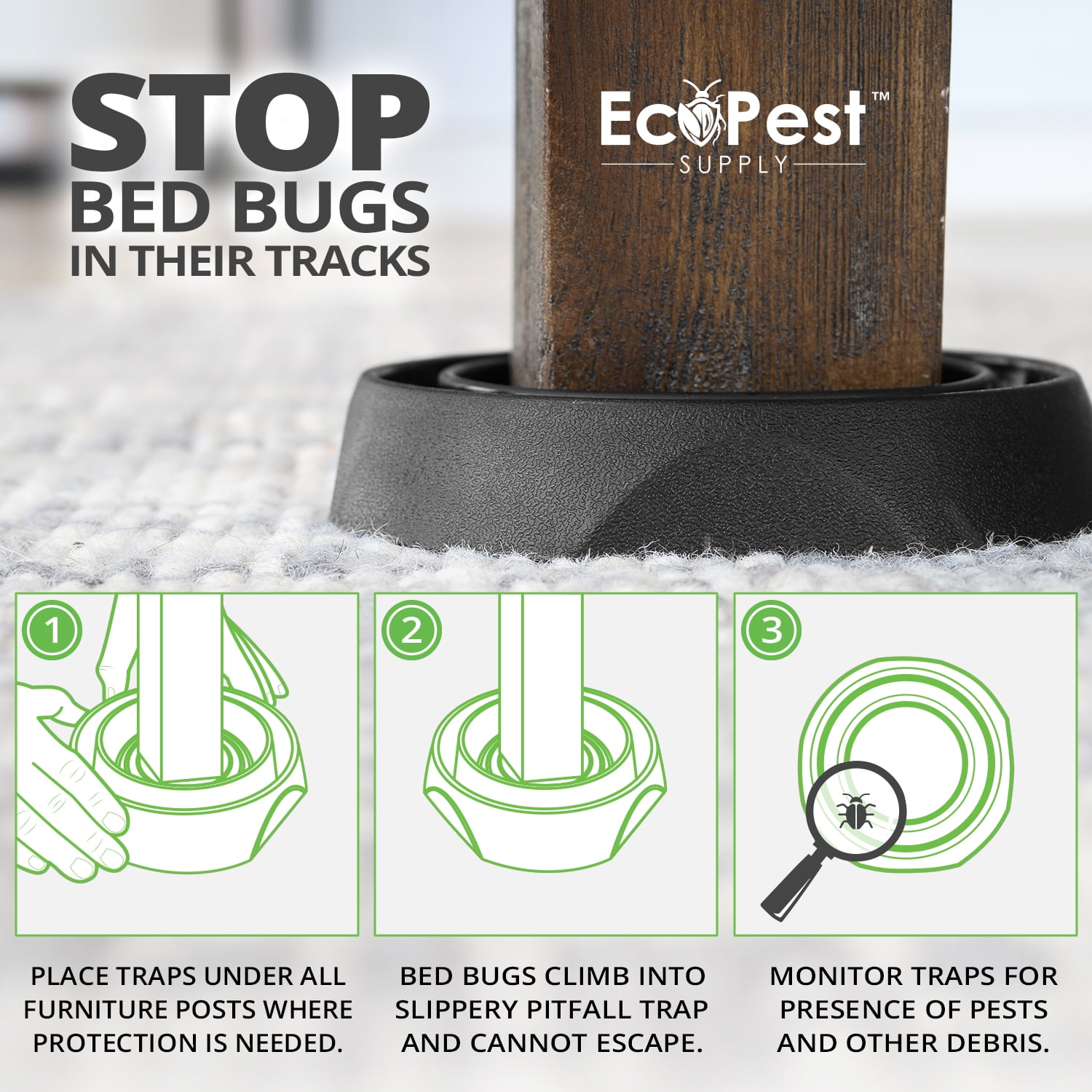 Buy Bed Bug Blocker (Pro) Interceptor Traps — 4 Pack | Interceptors ...