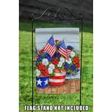 Toland Home Garden Patriotic Pansies Flower Patriotic Flag Double Sided ...